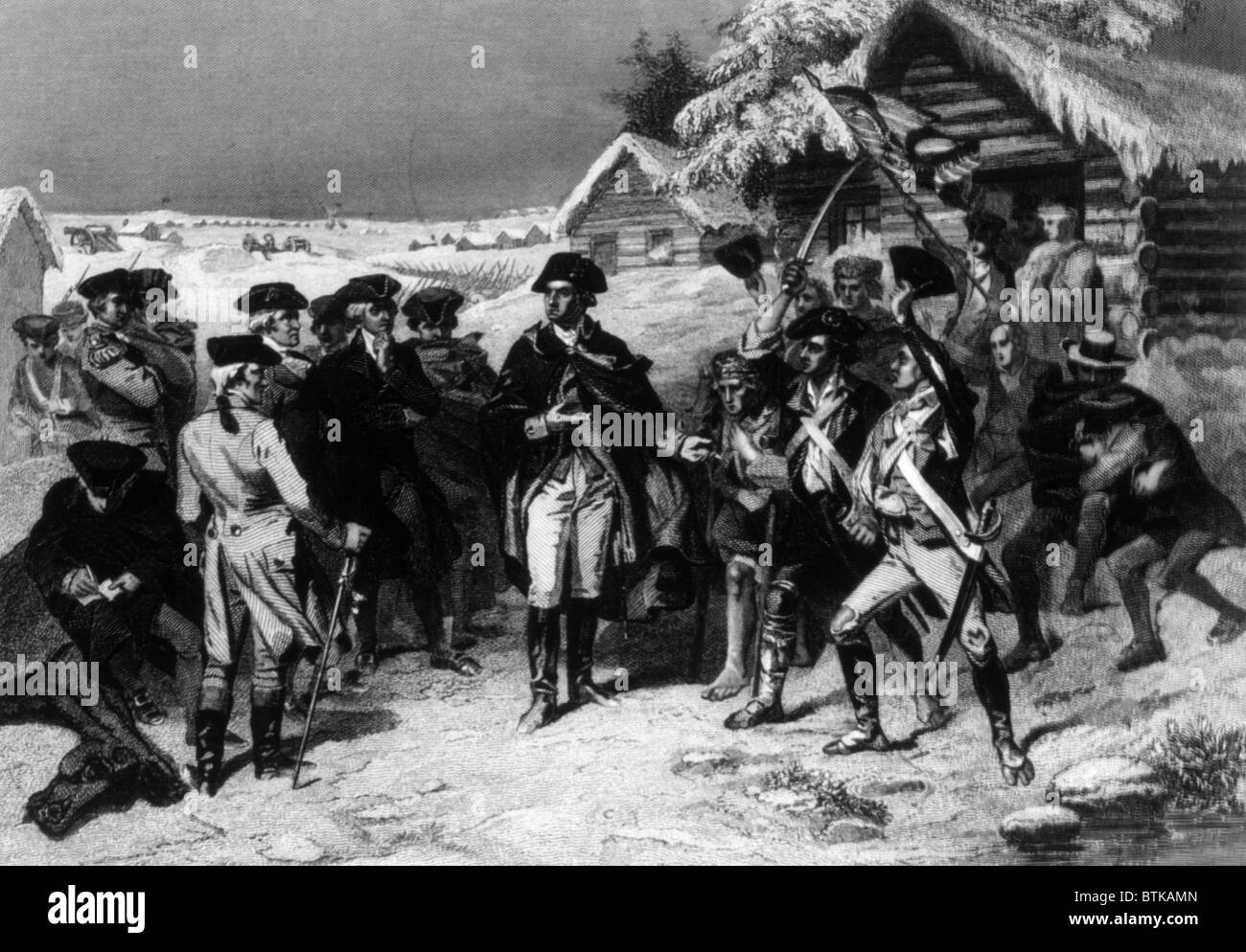 General George Washington (center) and the Committee of Congress at ...