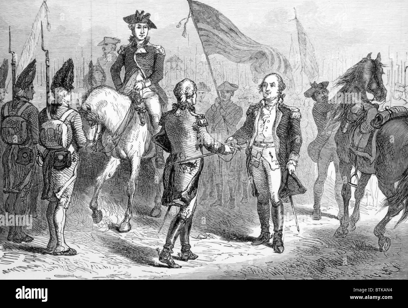 The Battle of Yorktown, American General Benjamin Lincoln receives ...