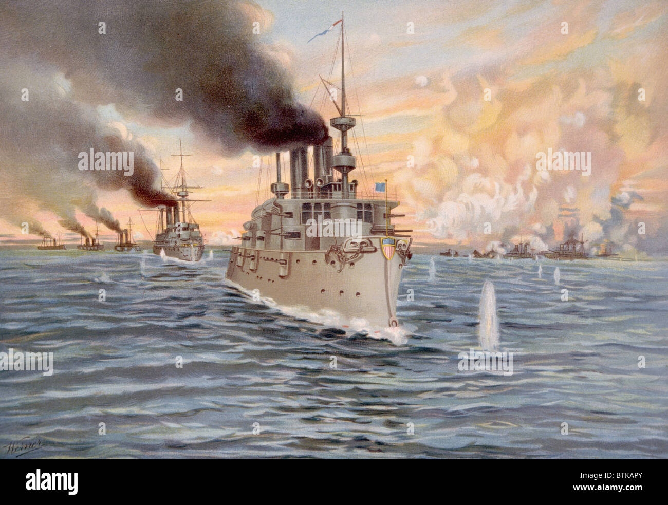 The Battle of Manila Bay, May 1, 1898 Stock Photo - Alamy