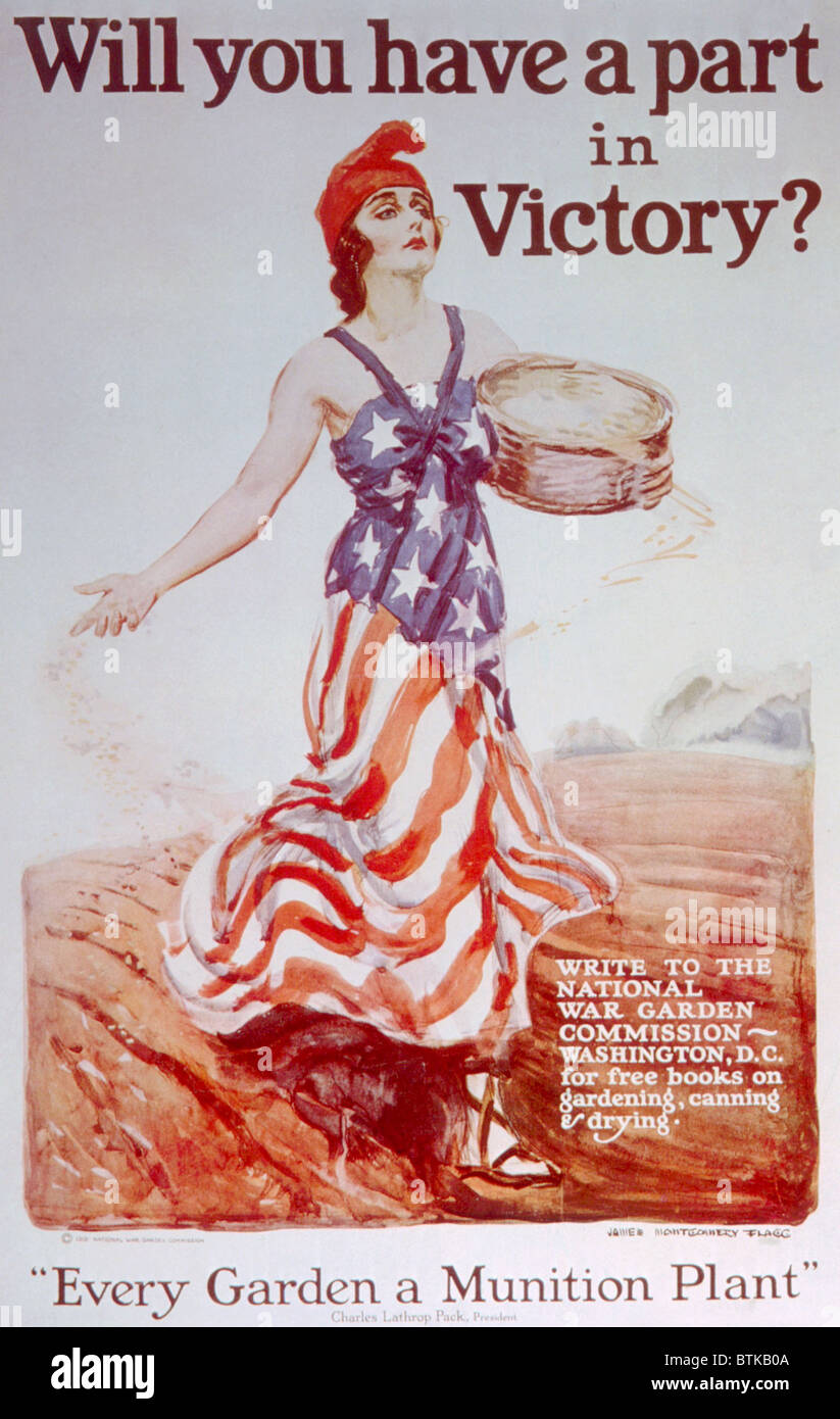 World War I American homefront poster by James Montgomery Flagg, 1918 ...