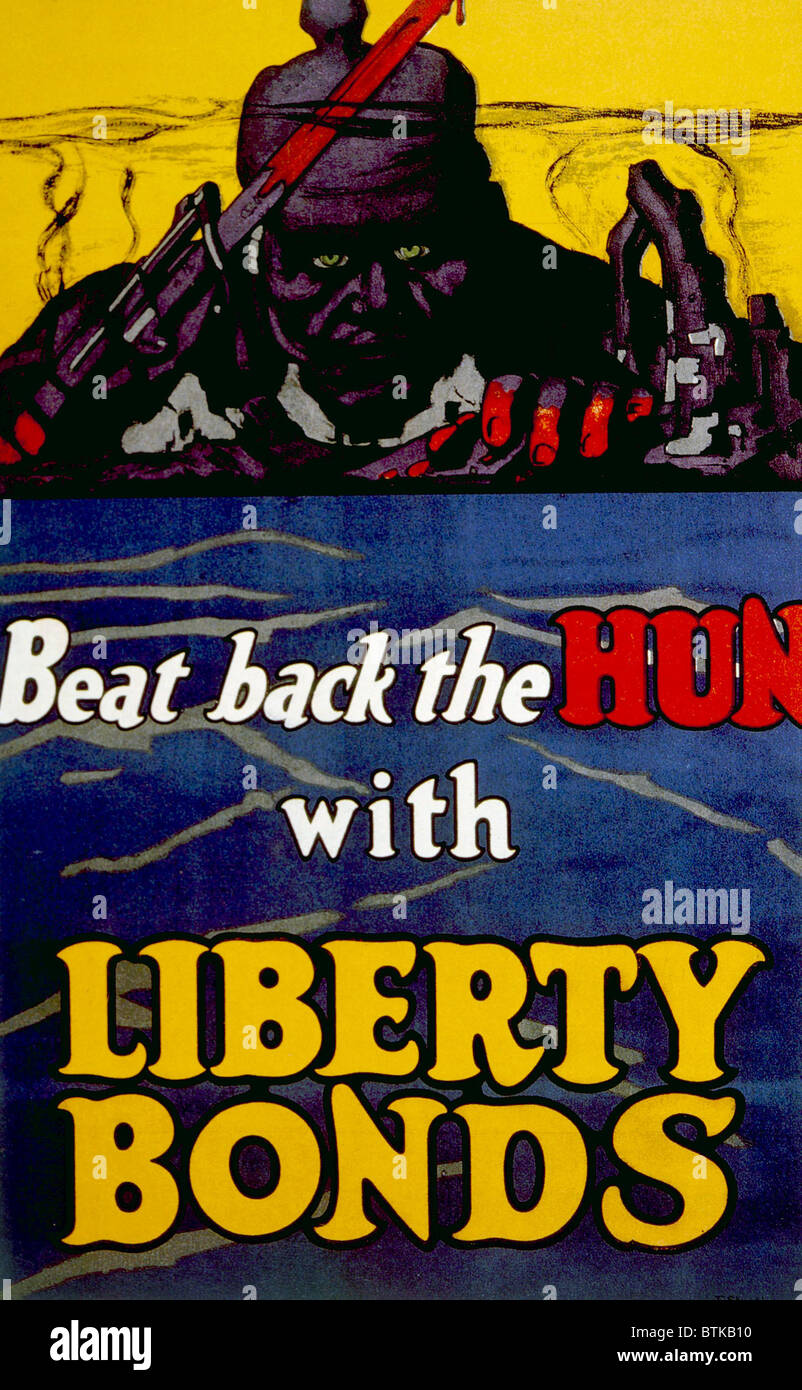 World War I American war bonds poster by Fred Strothmann, 1918 Stock ...