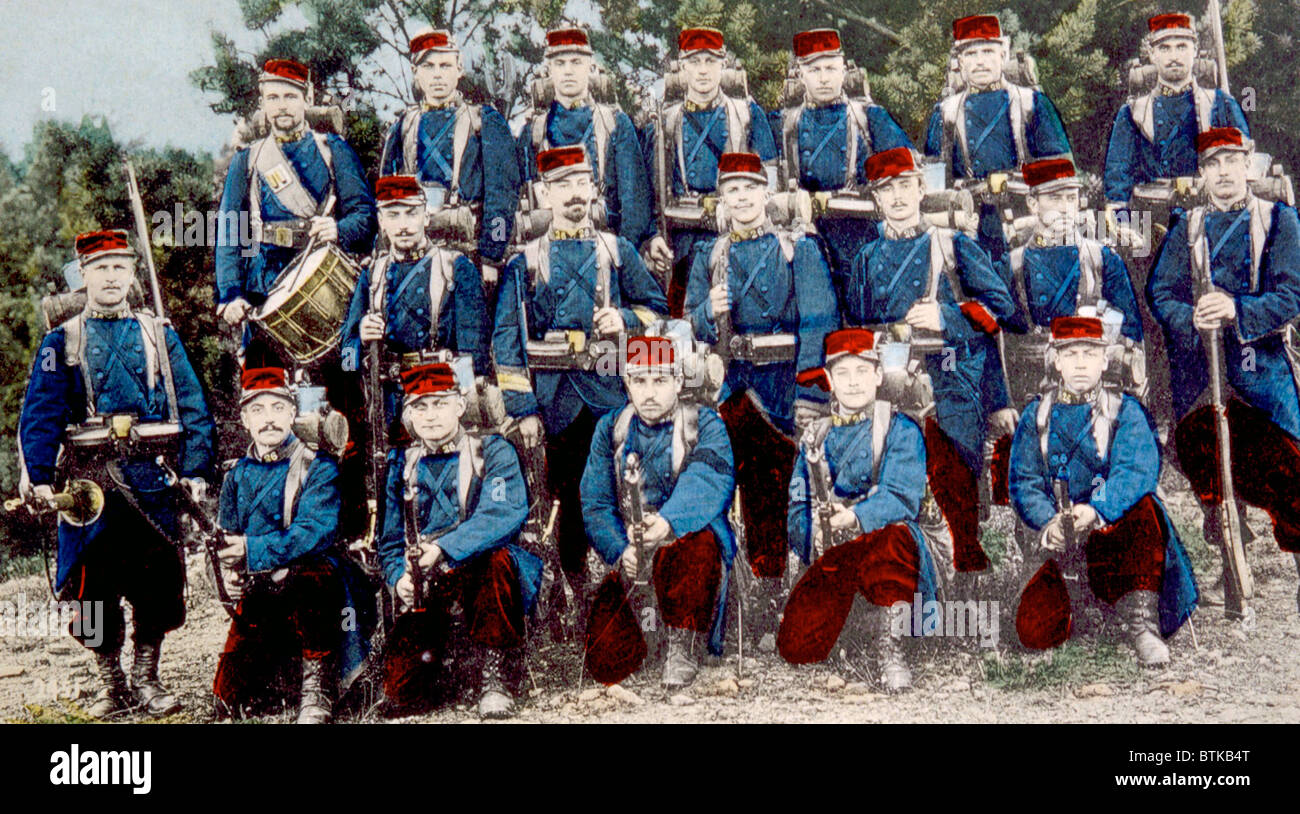 World War I, French infantry unit, ca. 1914 Stock Photo - Alamy