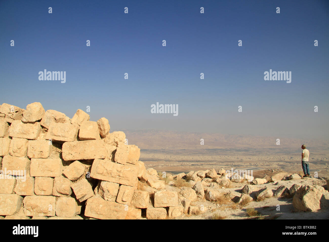 Samaria, ruins of the Hasmonean fortress Alexandrion at the Horn of ...