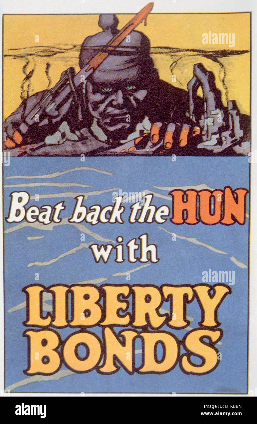 World War I, American war bond poster, 1918 Stock Photo - Alamy