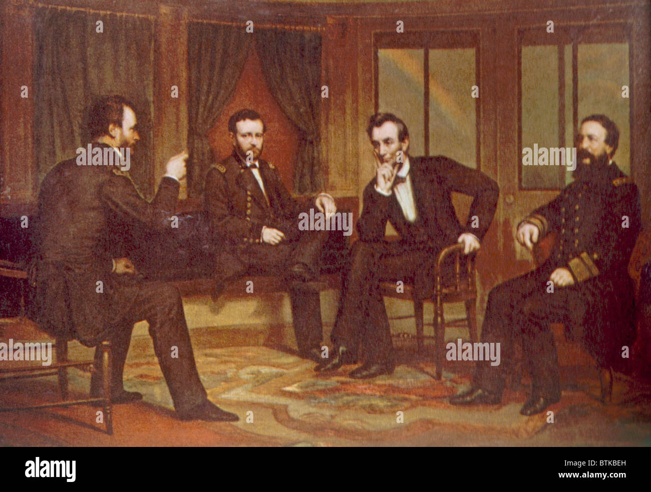 General William T. Sherman, General Ulysses S. Grant, President Abraham ...