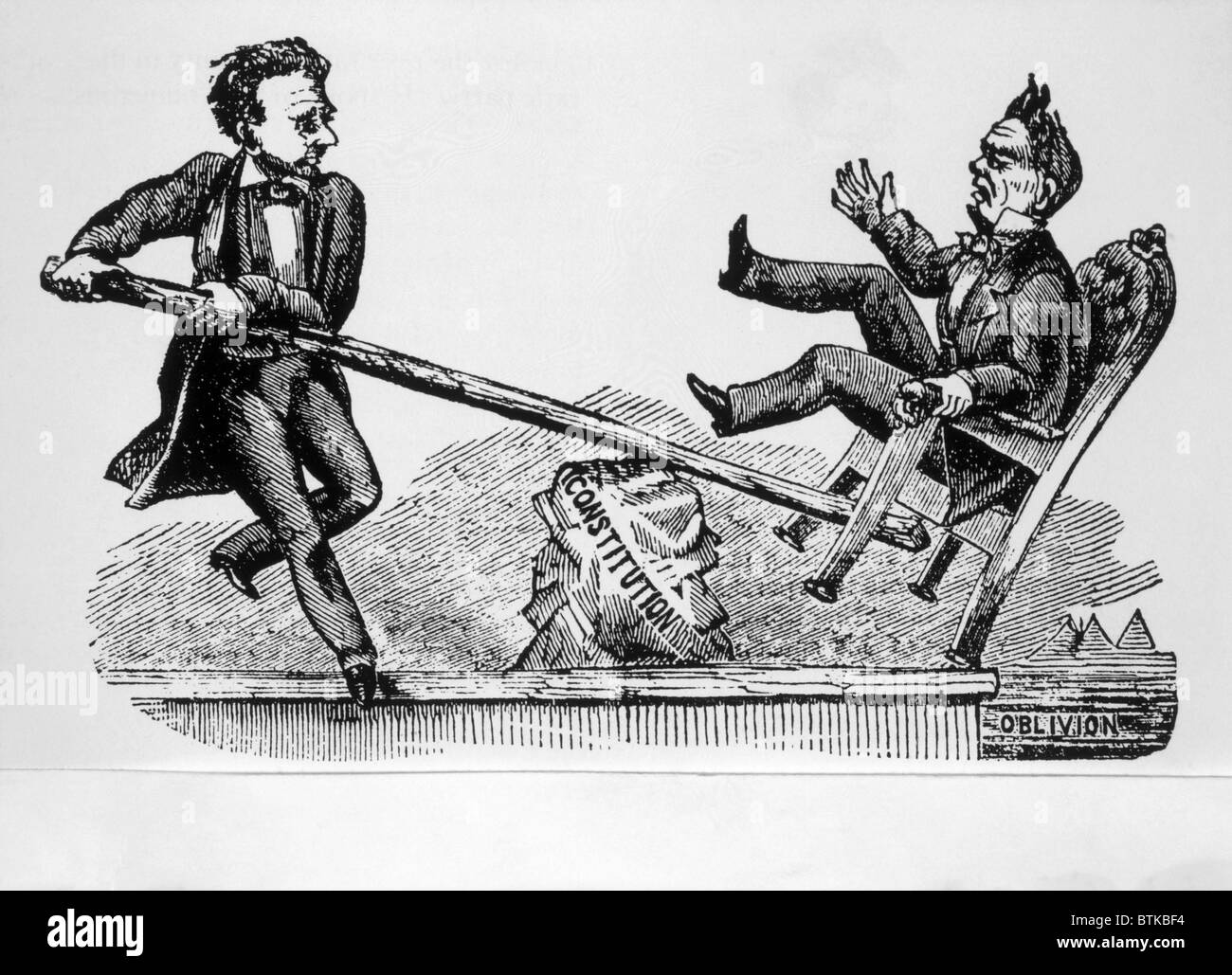 President james buchanan political cartoon hi-res stock photography and ...