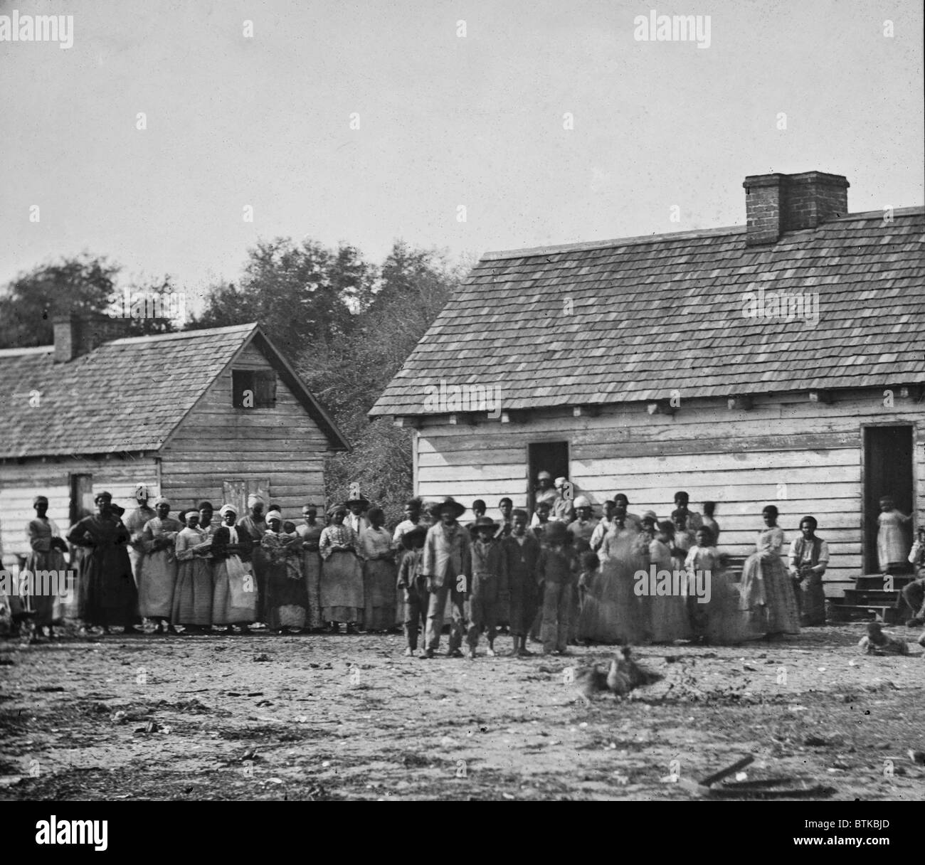 Group of slaves on J.J. Smith's plantation in Beaufort, South Carolina ...