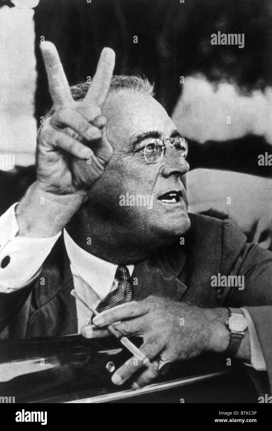 Franklin D. Roosevelt (1882-1945), U.S. President (1933-1945), ca. 1942 ...