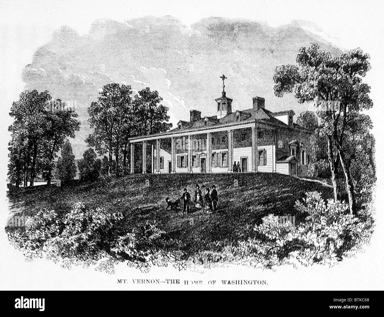 George washingtons home Black and White Stock Photos & Images - Alamy
