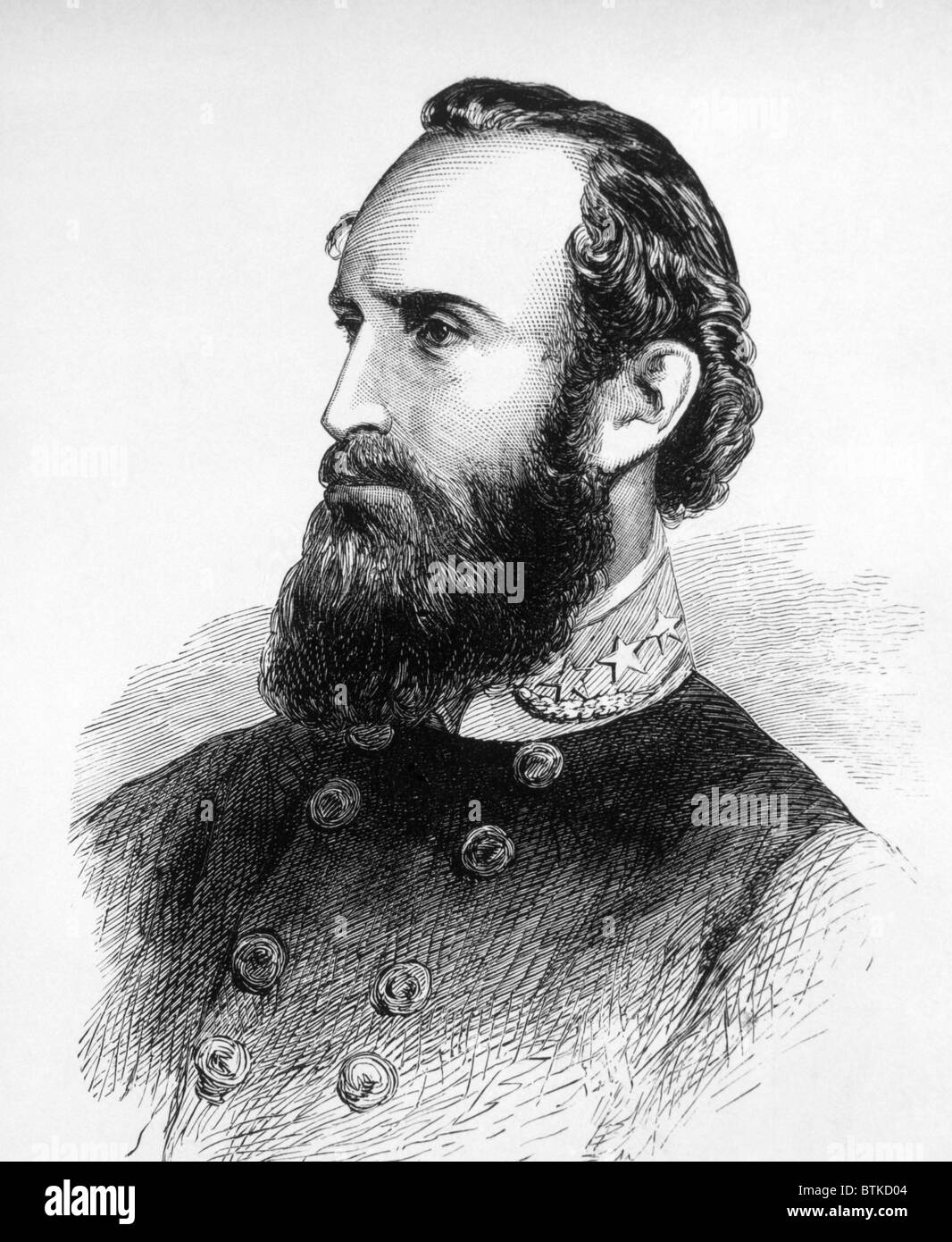 Confederate general stonewall jackson Black and White Stock Photos ...