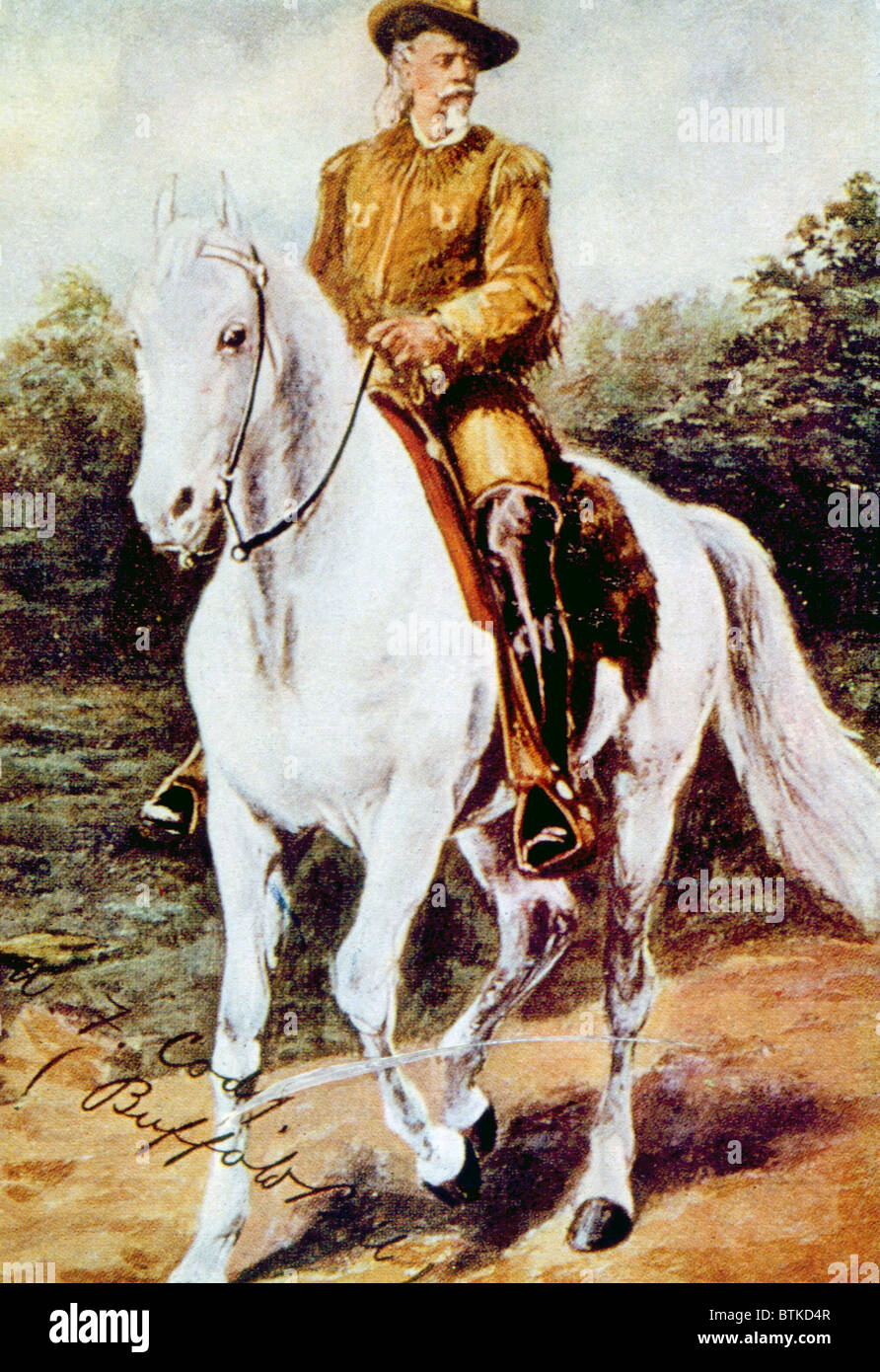 William F. Cody (aka Buffalo Bill Cody) (1846-1917), painting by Rosa ...