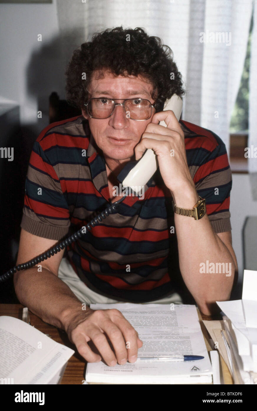 Author Andre Brink at Grahamstown University, E. Cape, South Africa ...