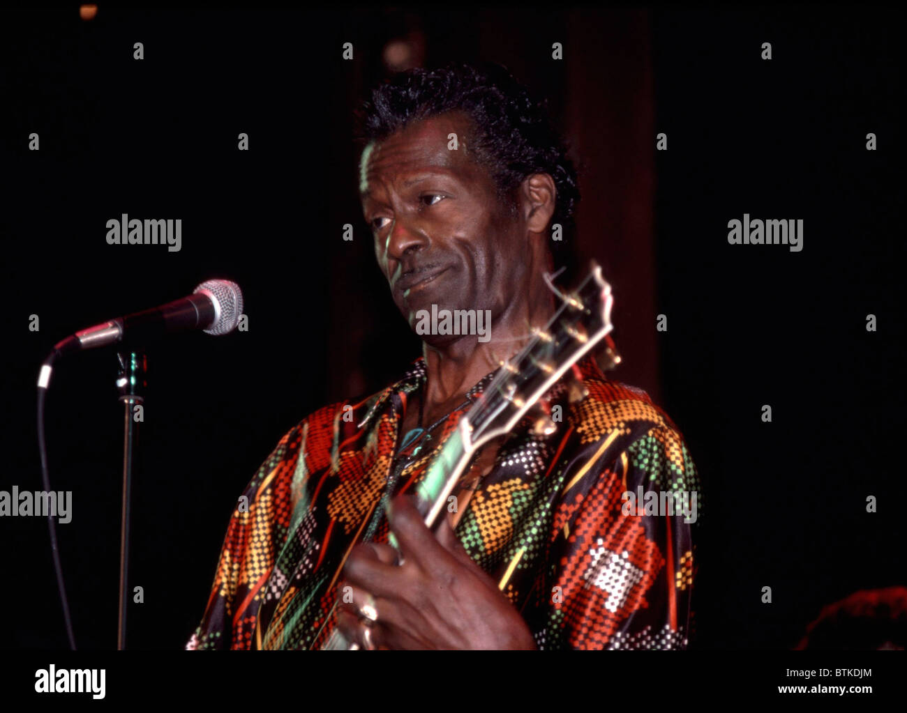 Chuck Berry on-stage at The Ritz, New York City, June 25, 1986. Photo ...