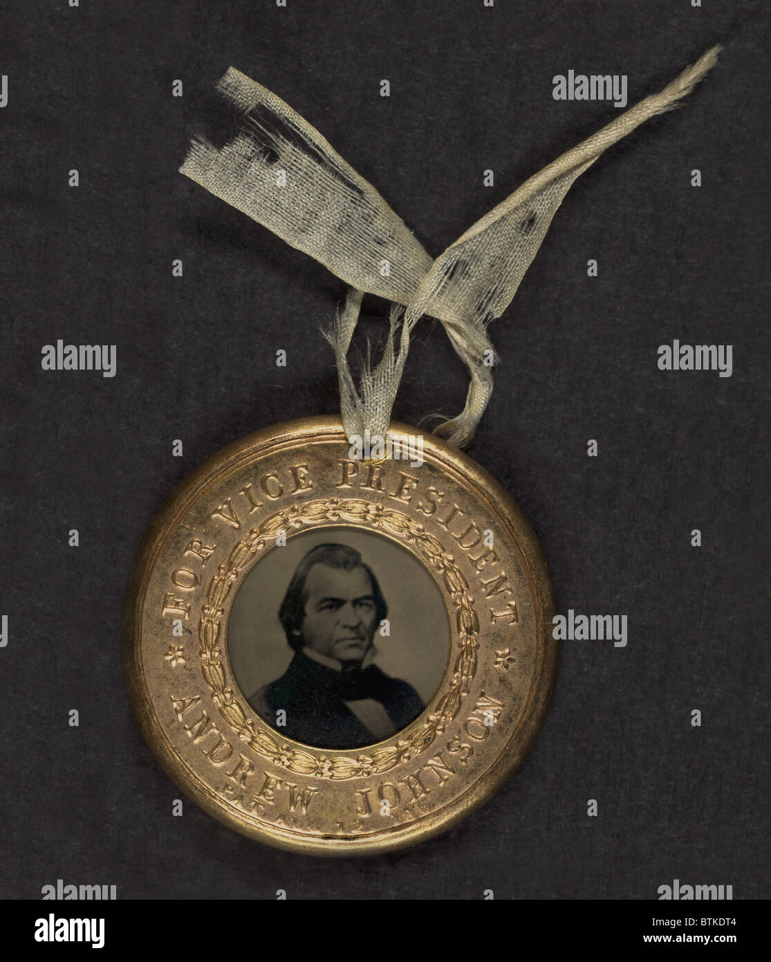 Political campaign button for 1864 presidential election showing bust ...