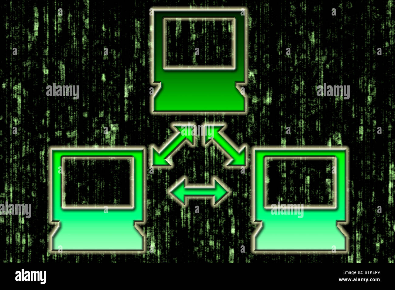 Simple illustration of a computer network Stock Photo - Alamy