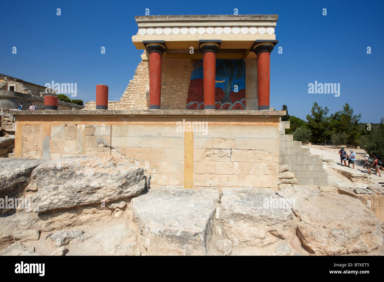 The North Propylaeum. Knossos Palace, Crete, Greece Stock Photo - Alamy