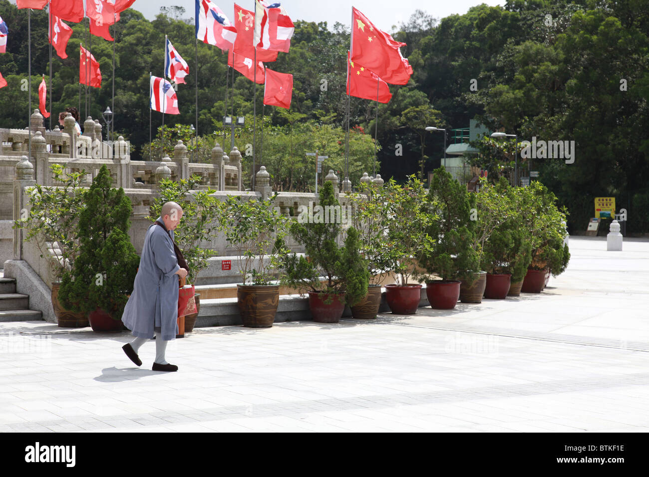 Chinese flags po lin monastery hi-res stock photography and images - Alamy