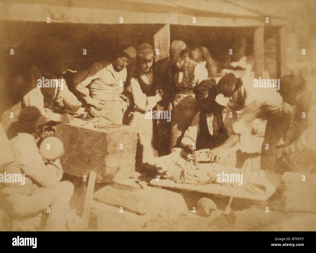 STONECUTTER'S WORKYARD, a calotype made with William Henry Fox Talbot's ...