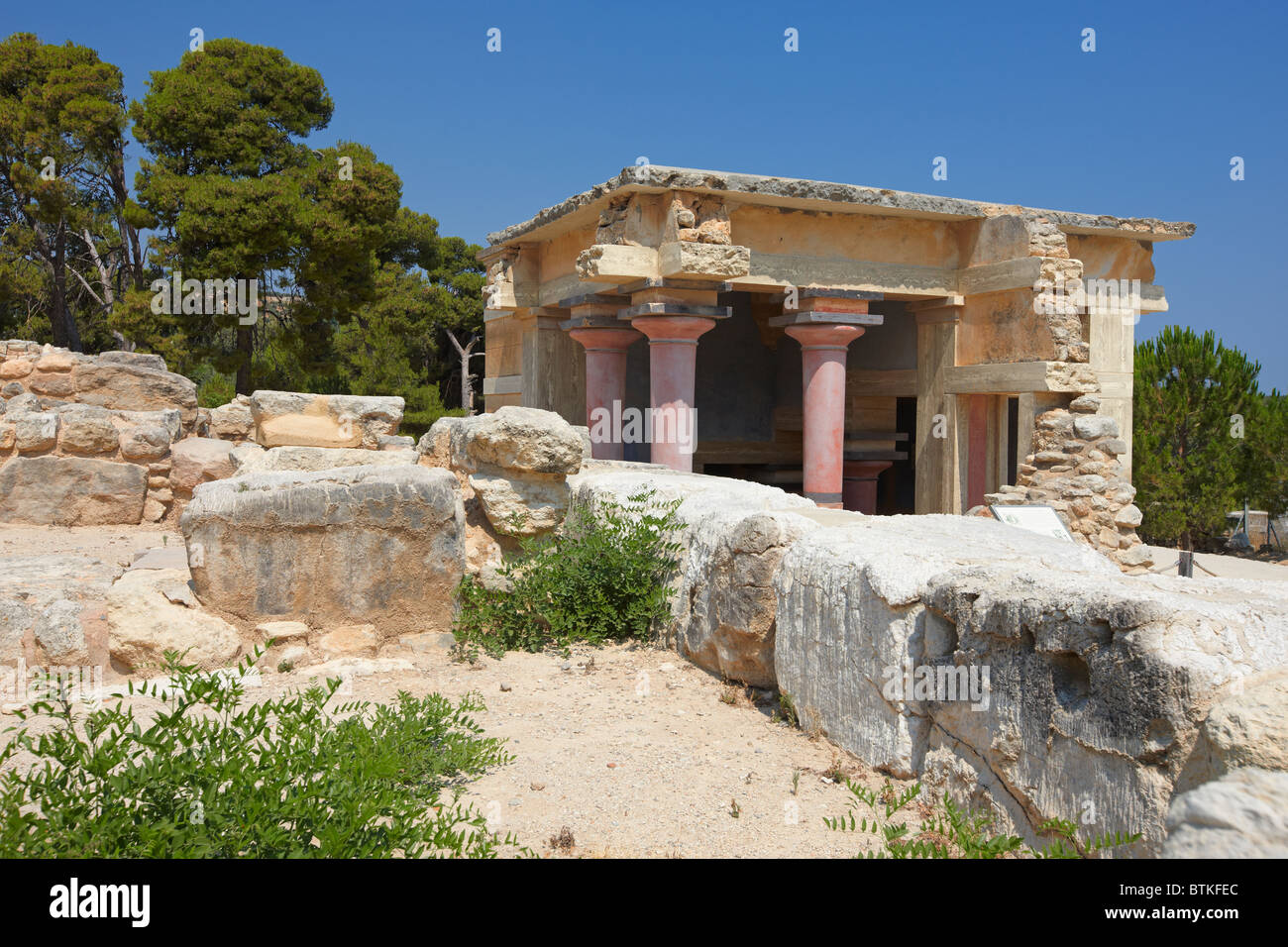 The North Lustral Basin. Knossos Palace, Crete, Greece Stock Photo - Alamy