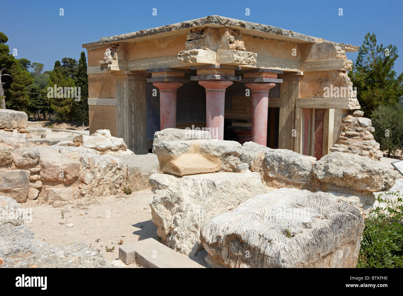 The North Lustral Basin. Knossos Palace, Crete, Greece Stock Photo - Alamy