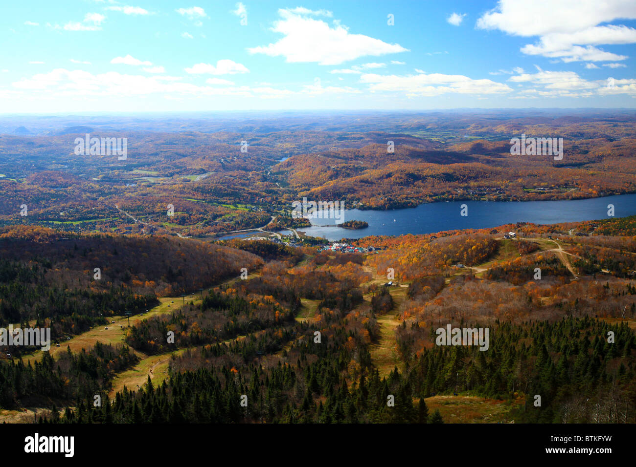 Tremblant lake viewed from summit Stock Photo - Alamy