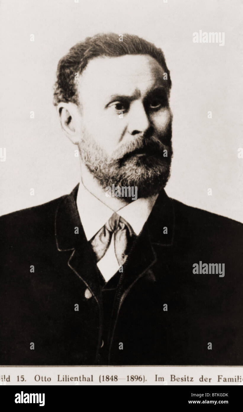 Otto Lilienthal (1848-1896), German 19th century aviation pioneer was ...
