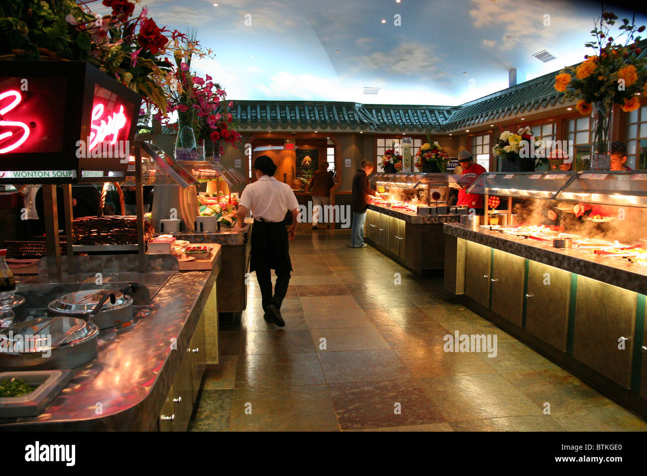 Mandarin buffet tables Stock Photo - Alamy