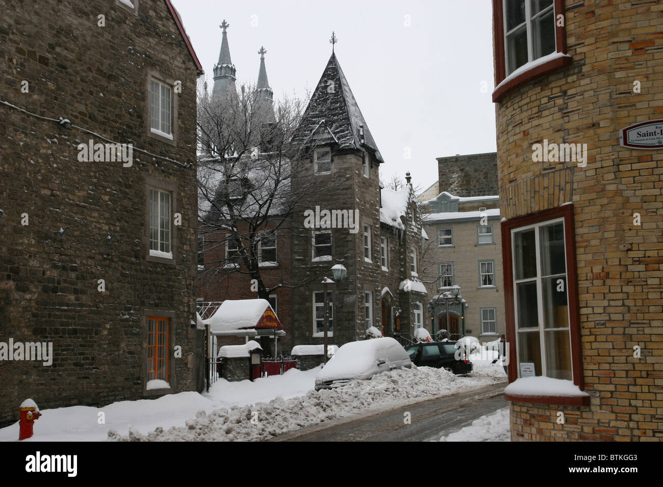 Lower town quebec city snow hi-res stock photography and images - Alamy