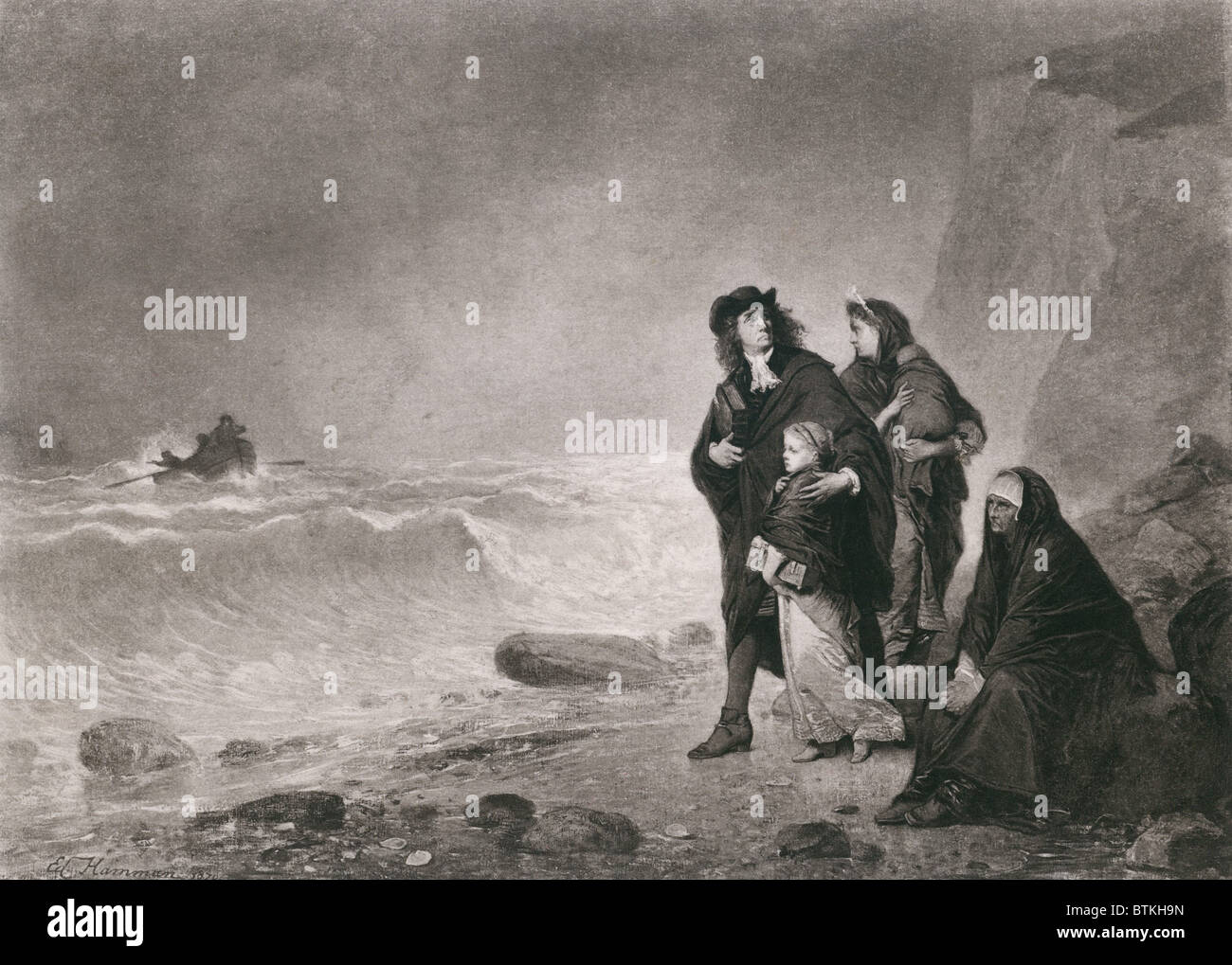 THE FUGITIVES, depicts French Huguenots refugees from France after the ...