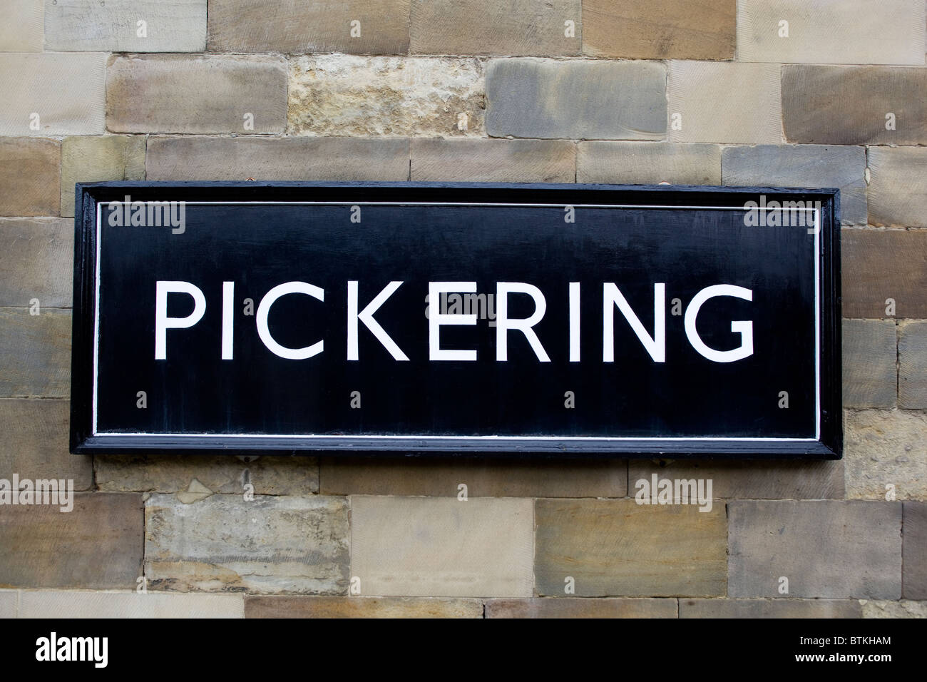 Old sign at pickering railway station hi-res stock photography and ...