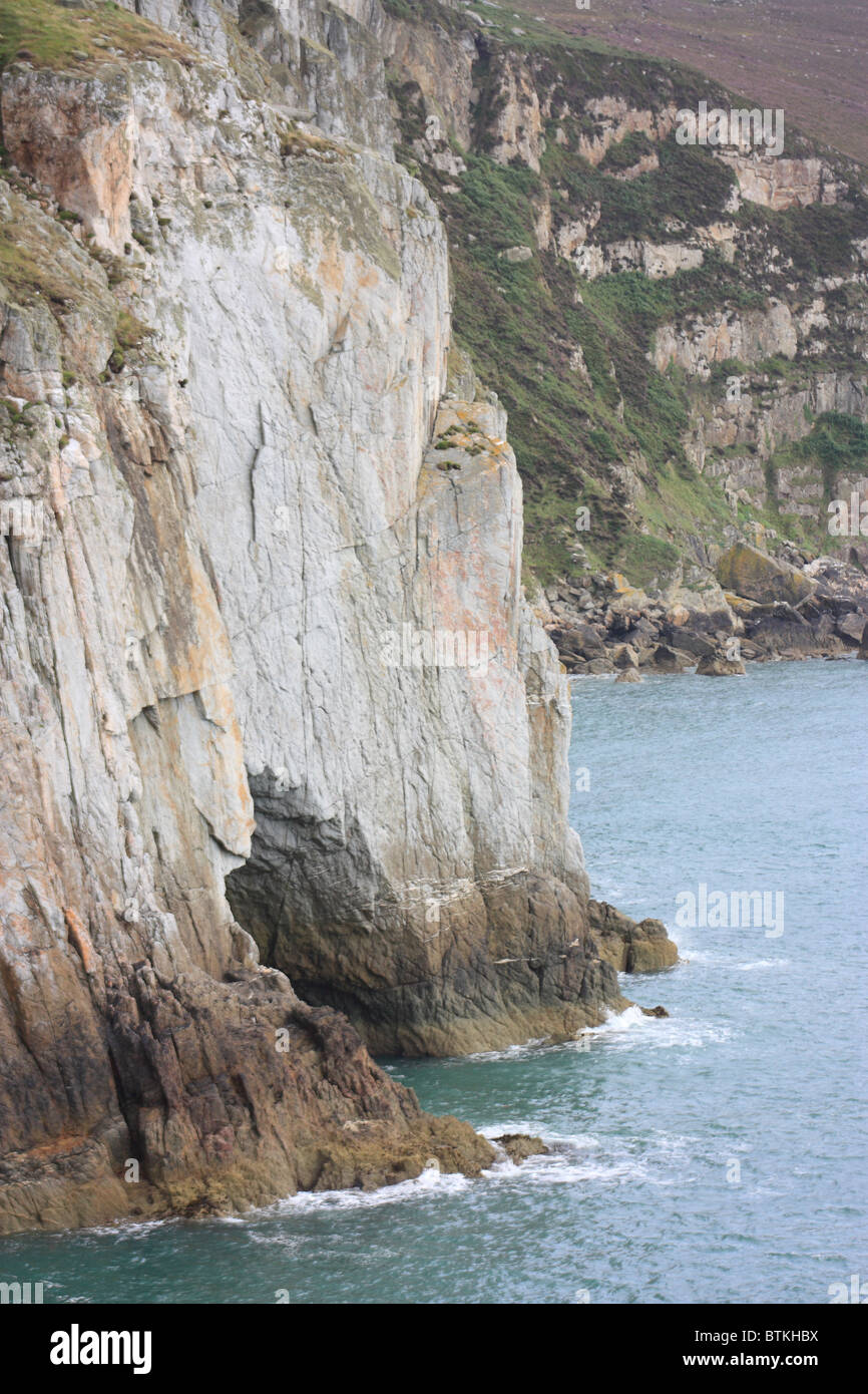 cliffs of north stack in holyhead north wales Stock Photo - Alamy