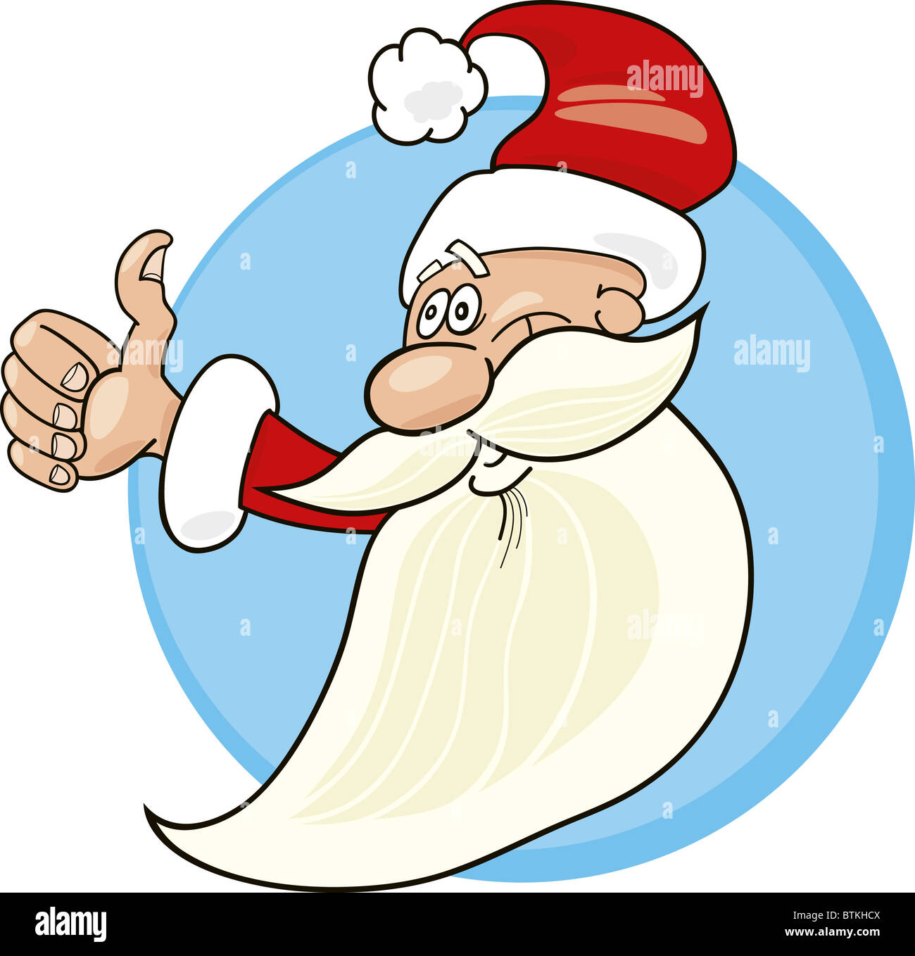 Illustration of cheerful santa claus Stock Photo - Alamy