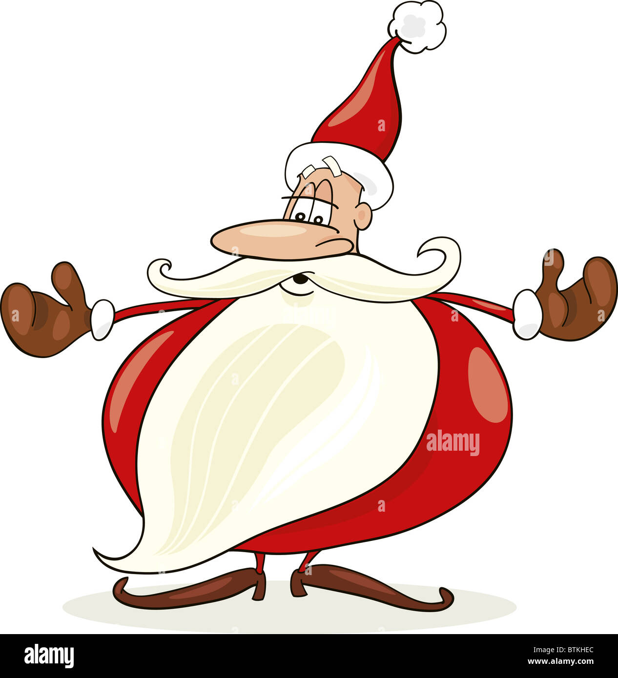 Illustration of santa claus with open arms Stock Photo - Alamy