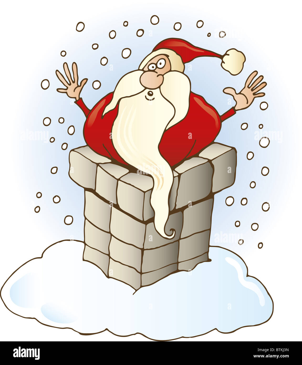 Santa claus stuck in chimney hi-res stock photography and images - Alamy