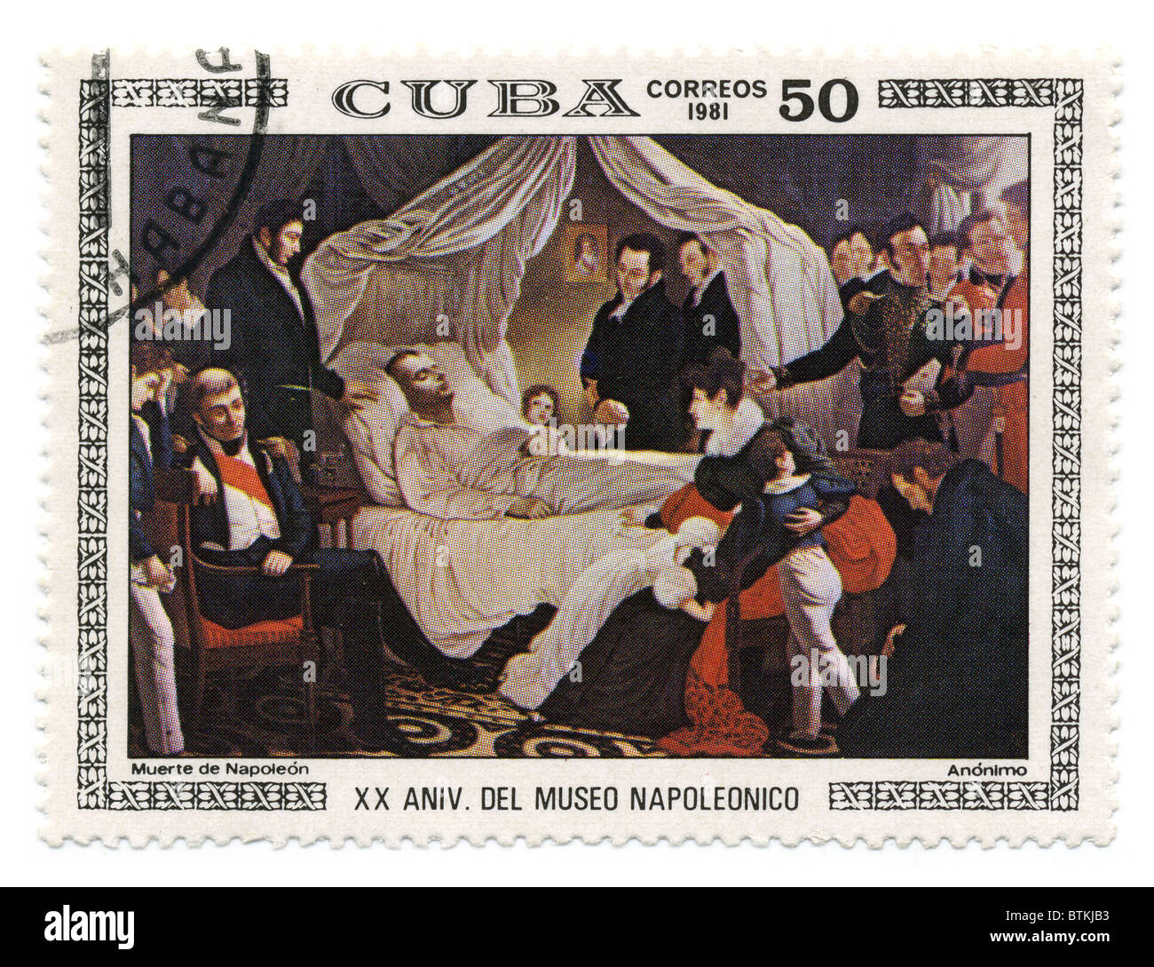 CUBA - CIRCA 1981: A stamp printed in CUBA shows image of the Napoleon ...