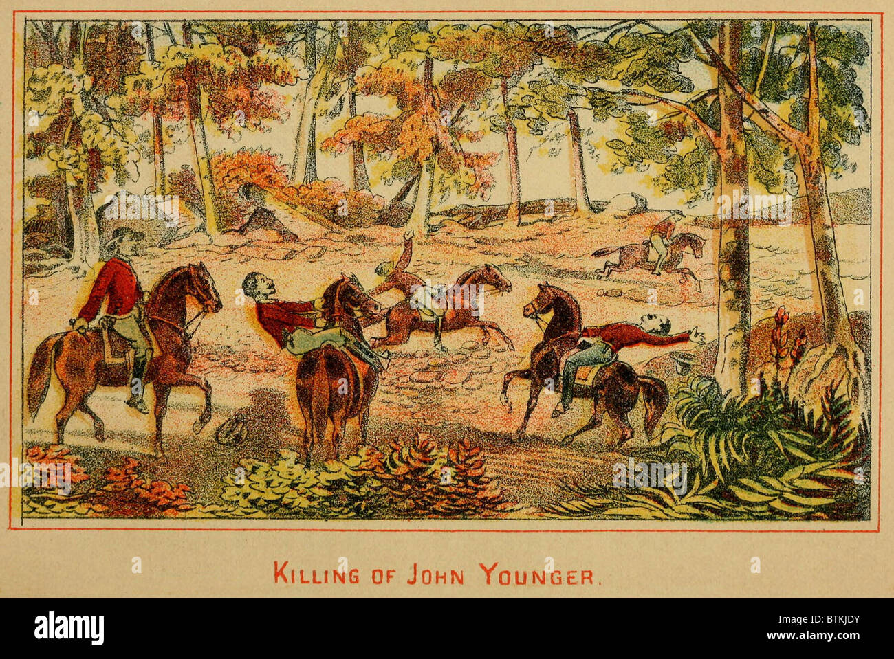 Killing of John Younger, member of the James-Younger criminal gang on ...