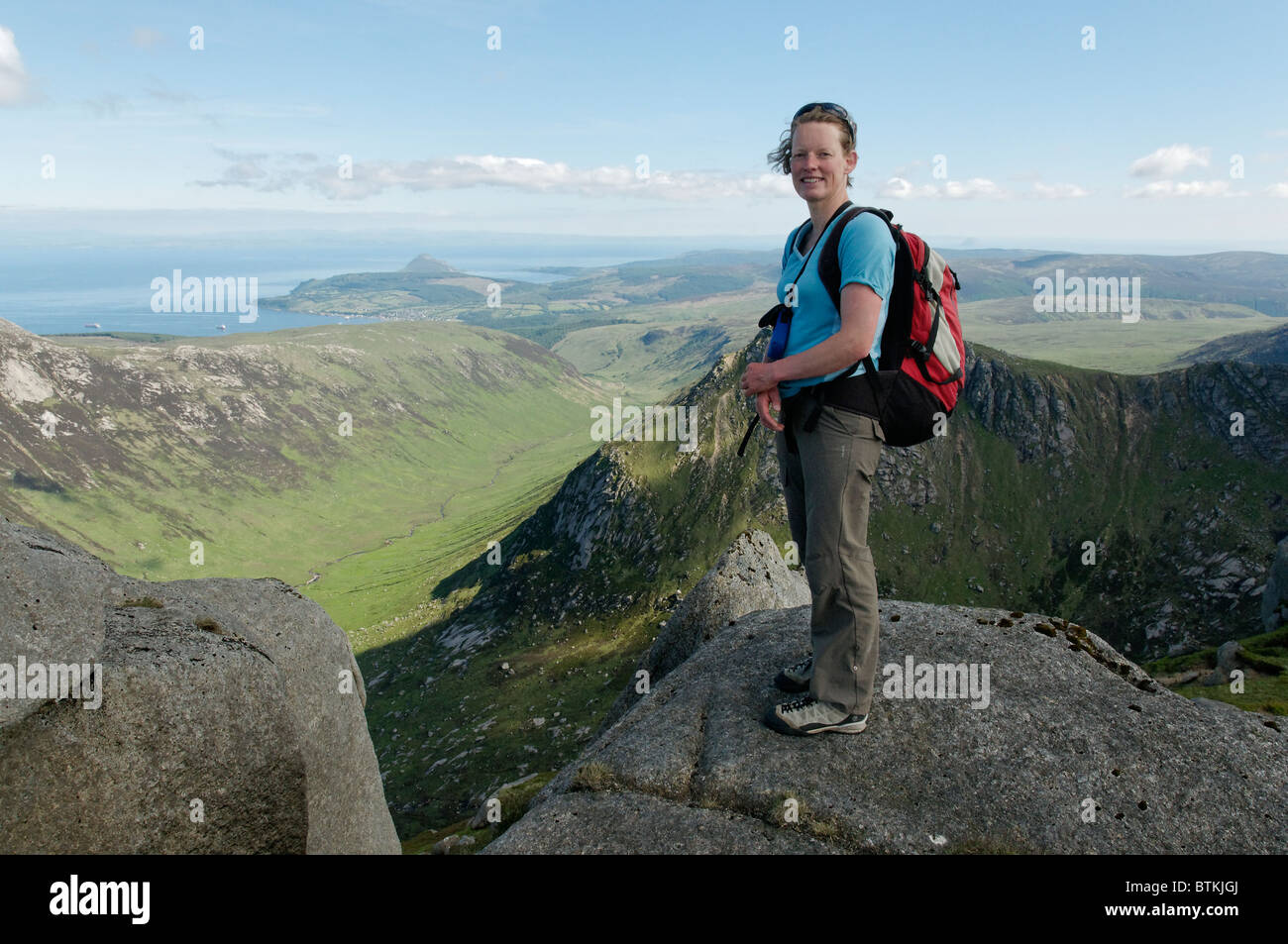 A climber on the A Chir ridge on the Isle of Arran Stock Photo - Alamy