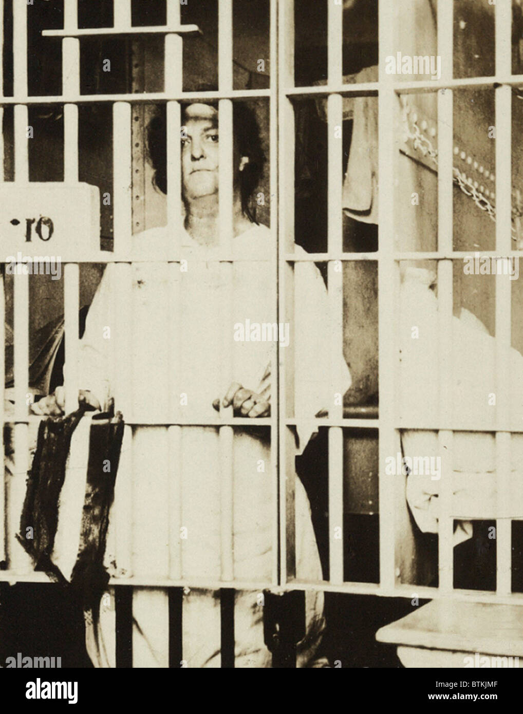 Militant suffragist Helena Hill Weed, in jail cell while serving a ...
