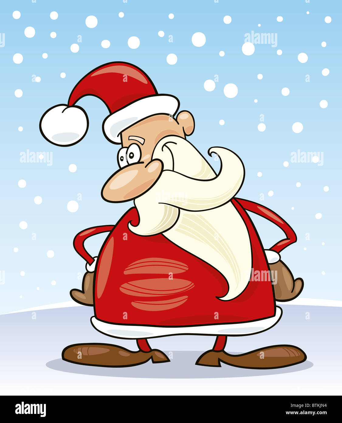 Illustration of funny santa claus Stock Photo - Alamy