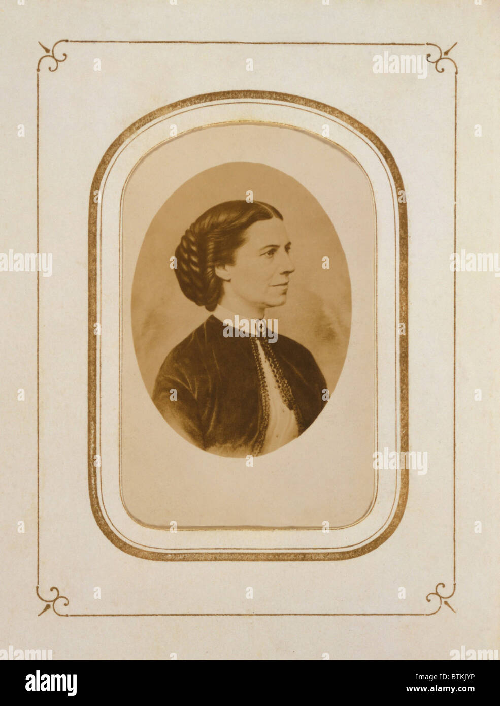Clara Barton (1821-1912), at the end of the U.S. Civil War, during ...