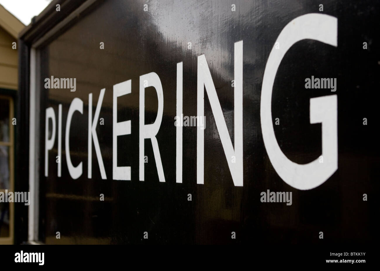 Platform Name Sign at the Train Station Pickering North Yorkshire ...
