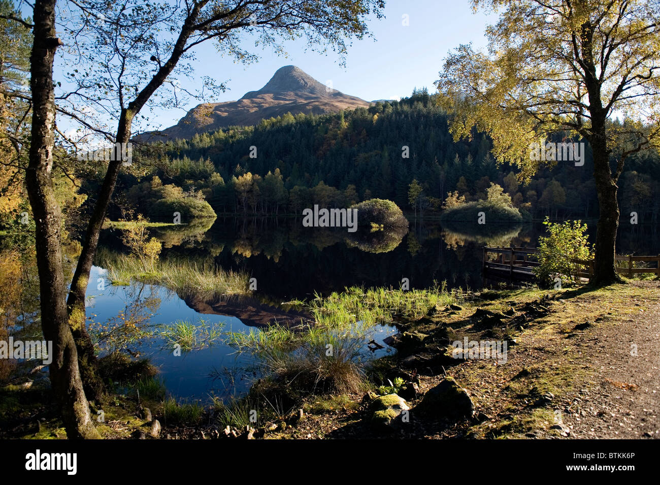The Pap of Glencoe, Glencoe Lochan, Glen Coe,Argyll, Scotland. Autumn ...