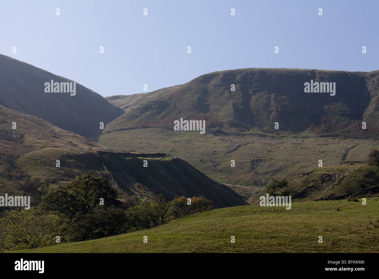 Gran Clough beneath Brown Knoll and Horsehill Tor near Upper Booth ...