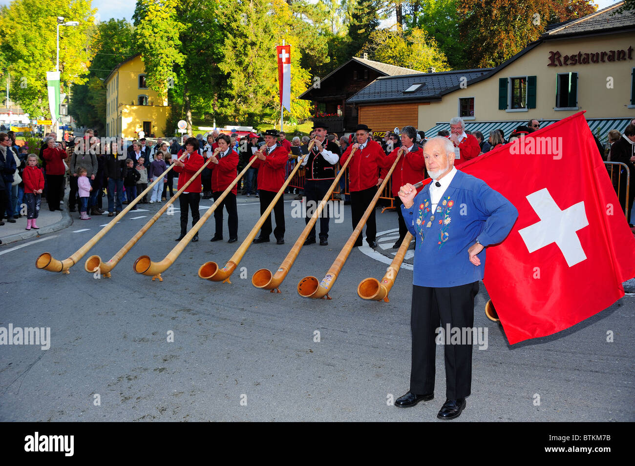 Flag throwing is a traditional activity in Switzerland, usually ...