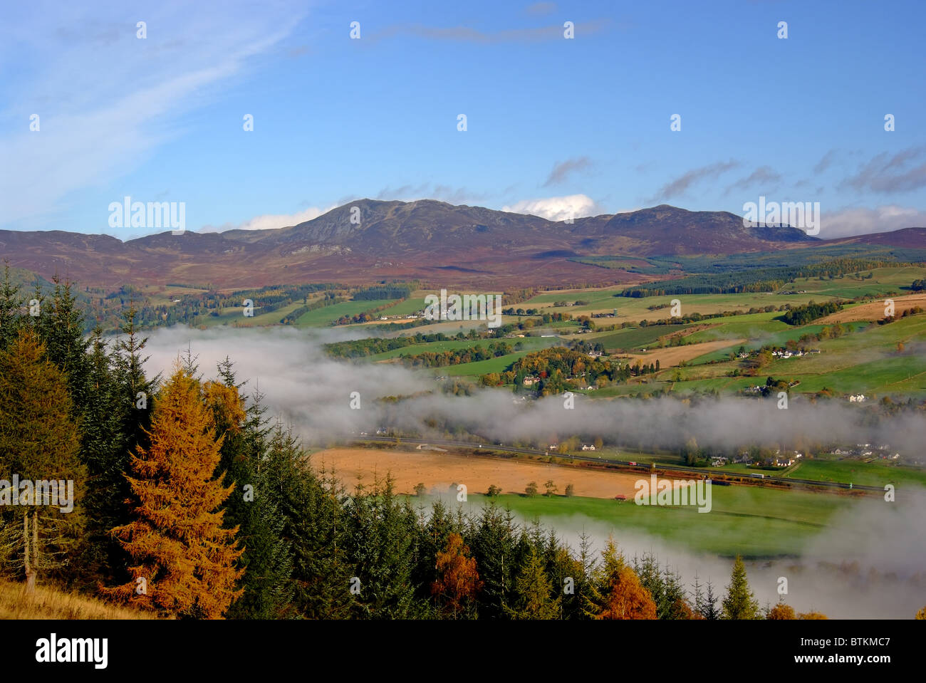 UK Scotland Tayside Perthshire Tay Valley by Pitlochry and Ben Vrackie ...