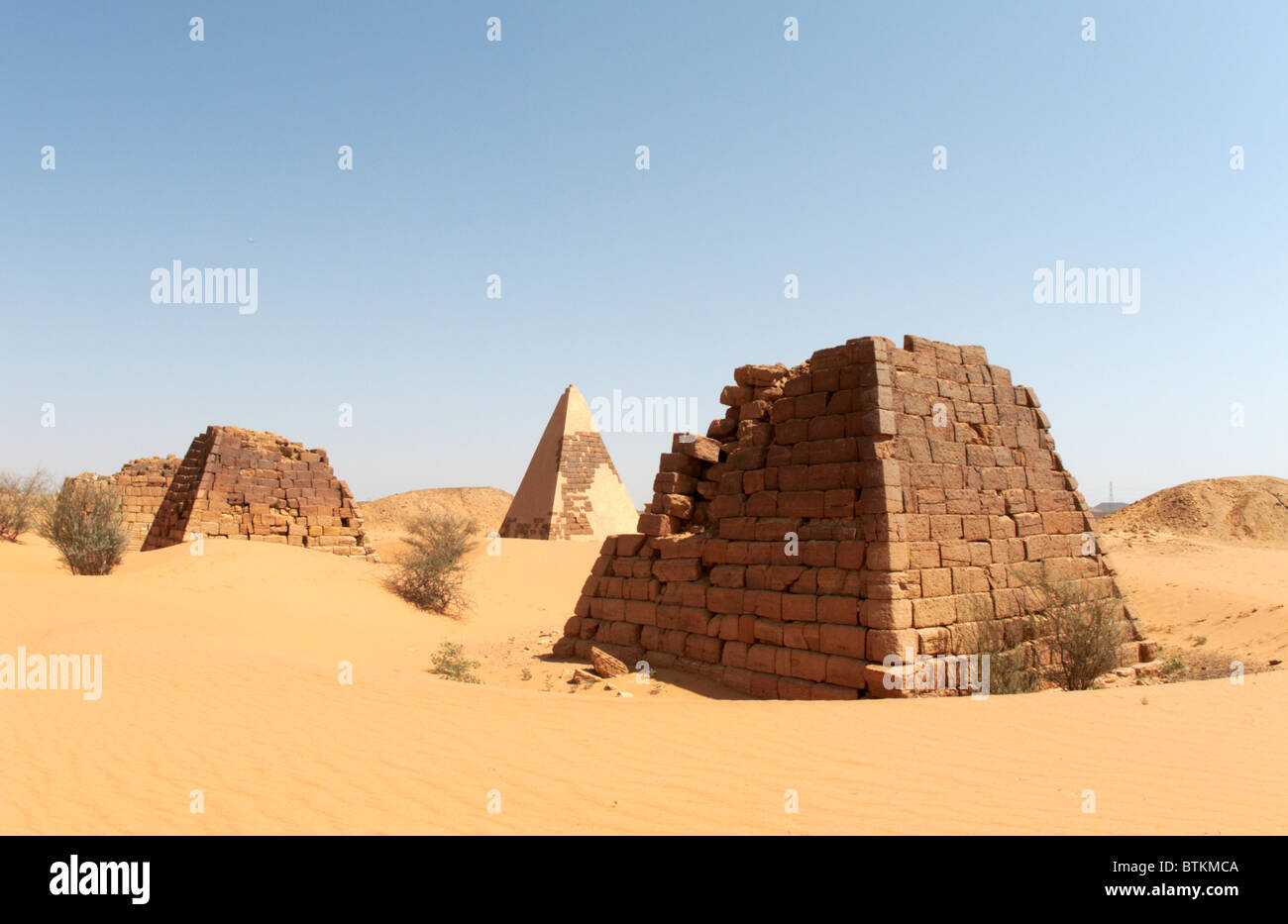 Sudan pyramids in the royal city Meroe Stock Photo - Alamy
