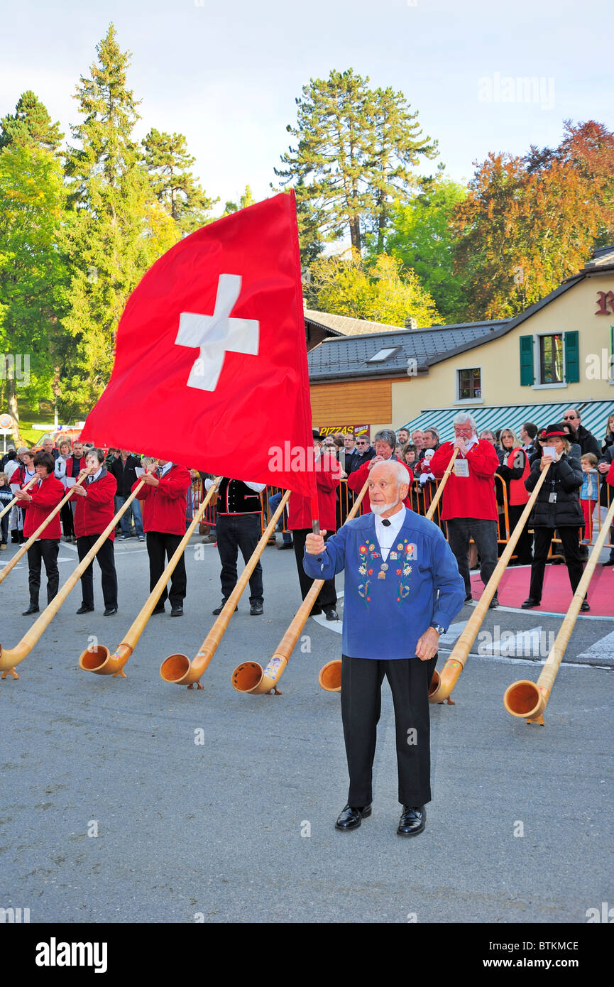 Flag throwing is a traditional activity in Switzerland, usually ...