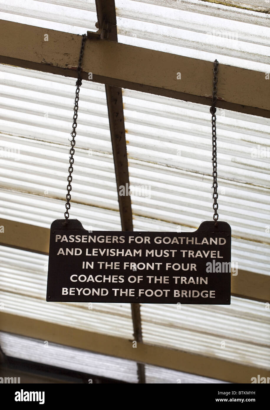 Hanging Notice Pickering Station North Yorkshire Stock Photo - Alamy