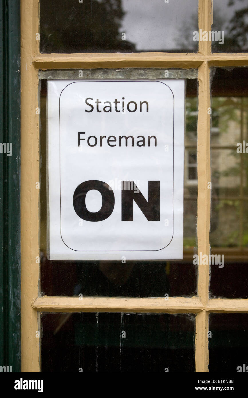 Station Foreman Sign Train Station Pickering North Yorkshire England UK ...