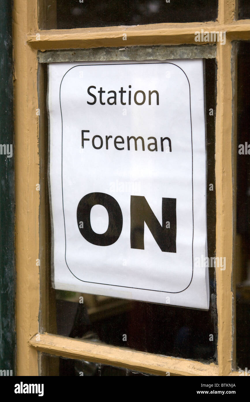 Station Foreman Sign Train Station Pickering North Yorkshire England UK ...